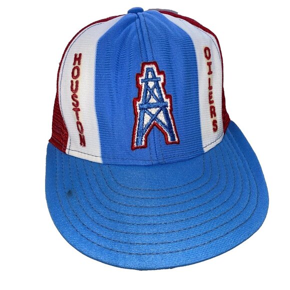 lucky stripes | Accessories | Vintage 8s Houston Oilers Nfl Trucker Hat ...